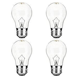 Appliance Oven Light Bulb A15 40W for Refrigerator Over Stove Range Hood Microwave Lava Lamp Replacement Bulb High Temperature Resistant E26 Medium Base 120V Warm White Pack of 4…