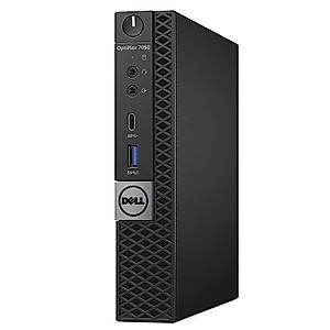 Dell Optiplex 7050 Micro Business Desktop i5-6500T UP to 3.10GHz 16GB DDR4 256GB NVMe M.2 SSD Wireless Keyboard Mouse WiFi BT HDMI Duel Monitor Support Win10 Pro (Renewed)