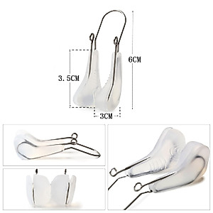 MIKEBE Nose Shaper Lifter Clip, Professional Silicone Beauty Up Lifting Soft Safety Pain-Free Corrector, Bridge Straightener Shrinker Easy to Clean for Men/Women Transparent