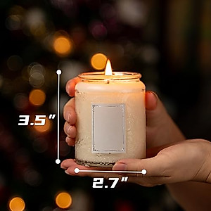 8oz Embossed Glass Candle Container with Tin Lid and Labels (Clear)