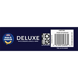 Kraft Deluxe White Cheddar & Garlic & Herbs Macaroni & Cheese Dinner (11.9 oz Box)