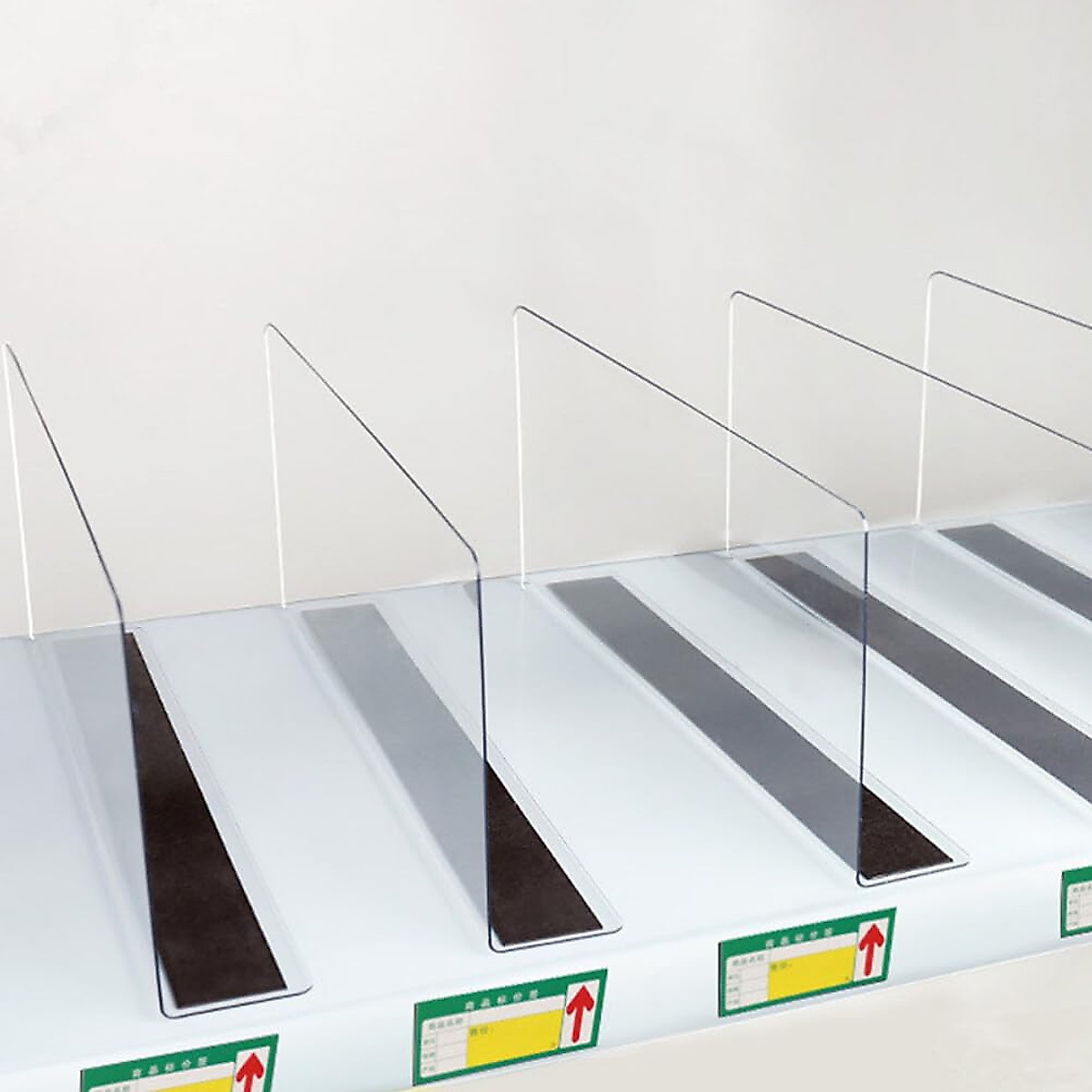 ULTECHNOVO 6pcs Shelf Divider Desk Bookshelf Trash Magnetic Shelves Clear Shelf Separators Plastic Drawer Drawers Plastic Acrylic Shelf Separators Desk Book Shelf Milk Desk Rack Partition PVC