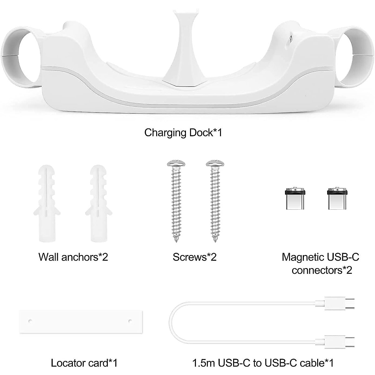RGEEK Wall Charging Dock for Quest 2, Quest 2 Accessories Charging Station with LED Indicator, High Speed, Fast Charging Dock with Display Stand for Quest 2