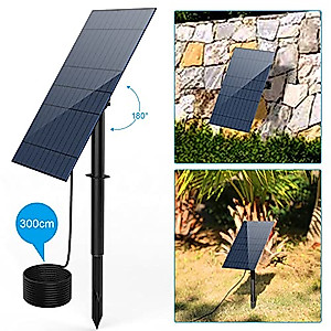 10W Solar Fountain Pump with Multiple Nozzles, DIY Water Feature Kit for Outdoor with Pipe, Solar Powered Water Fountain Pump for Bird Bath, Garden, Ponds, Fish Tank