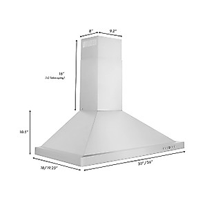 Z Line KB-36 Stainless Steel Wall Mount Range Hood, 36-Inch