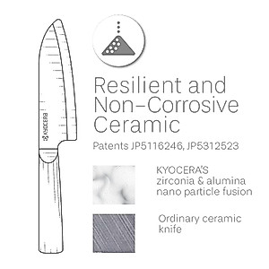 KYOCERA INNOVATIONwhite 3" Ceramic Paring Knife - White Z212 Blade with Non-Slip Black Handle