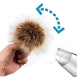 24 Pieces Faux Fur Pom Pom Balls Fur Fluffy Pompom Ball with Elastic Loop for Hats Shoes Scarves Gloves Scarves Bag Key Chain Charms Accessories (12 Pairs) (Mixed Color)