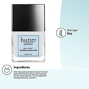 butter LONDON Melt Away Cuticle Exfoliator, cuticle remover for healthy looking nails, 0.4 Fl Oz (Pack of 1)