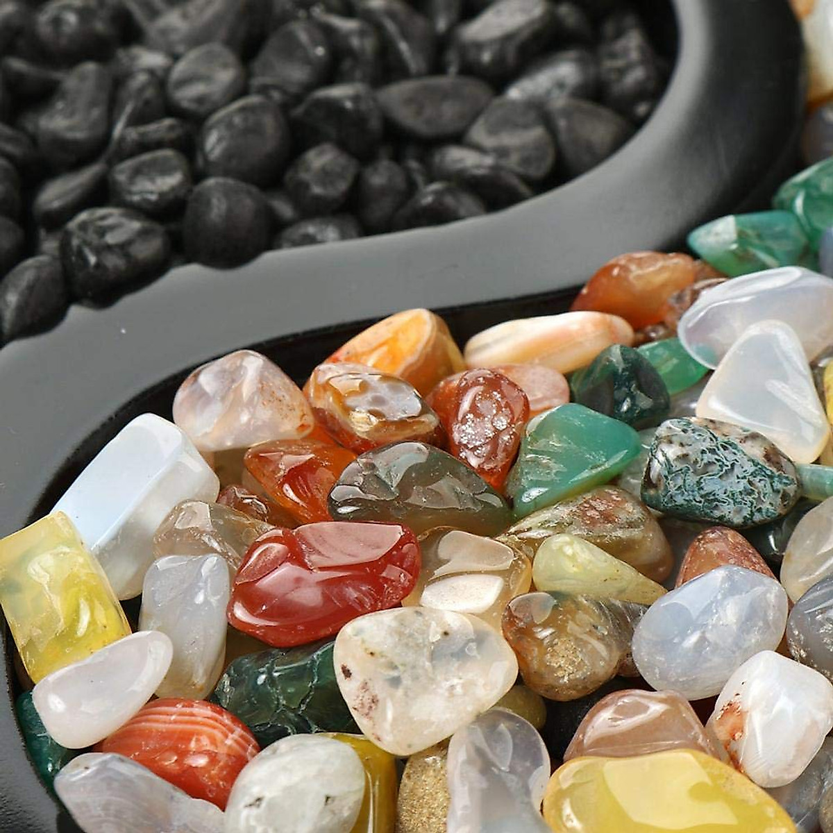 Tmore Sitting Buddha Candle Holders Zen Garden Tabletop Vintage Incense Holders White Sand and Natural Stone Rattan Incense Gift Set (with Hourglass)