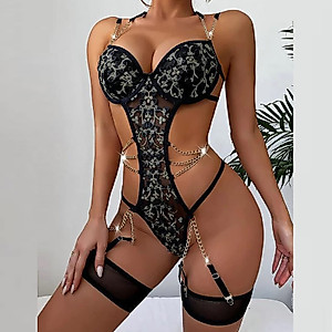 Couples Sex Items for Couples Kinky Set Sex Stuff for Couples Kinky Plus Size Bsdm Sets for Couples Sex Sex Accessories for Adults Couples Kinky Slutty Lingerie for Women for Sexy Naughty W24 Black