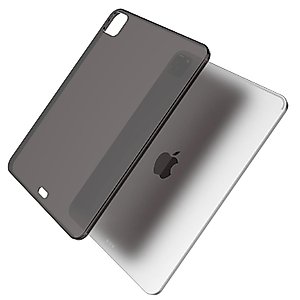 Asgens Case for iPad Pro 12.9'' 2021, Black Clear Silicone Case Flexible Soft TPU Silicone Protective Cover for 2021 iPad Pro 12.9 inch Model A2378 / A2461 / A2379 / A2462