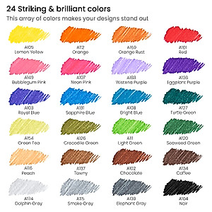 ARTEZA Inkonic Fineliners Pens, Set of 24, 0.4 mm Fine Tip Markers, Water-Based Art Pens for Drawing, Sketching, Journaling, Calligraphy