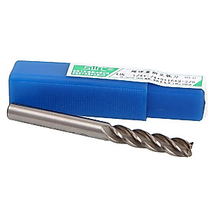 JMIATRY 8 Packs 1/4 inch End Mill 4 Flute Straight Milling Cutter HSS end Mill 1/4 inch Square Nose Straight Shank CNC Bits 1/4 Shank End Mills for Wood Steel, Titanium (6.35mm,4T)