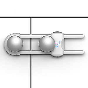 QT BABY Baby Proofing Cabinet Locks Adjustable U Shaped Baby Safety Latches for Drawers, Fridge, Closet Modern Baby Proofing Cabinet Lock with Extra Secure Lock Buttons (Pack of 6, White)