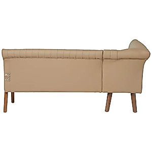 Milan Bernice Faux Leather Nook, Taupe