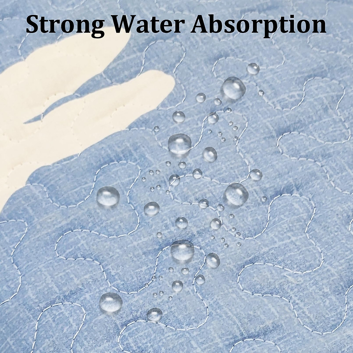 PINVNBY Washable Rabbit Cage Liners, Thickening Guinea Pig Cage Liners Bunny Bedding Small Animals Sleep Pad for Hamster Chinchilla Cats Puppies（27.5“ W x 59” L）