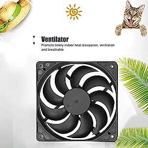 Mothinessto Solar Powered Fan, Solar Panel Kit with Fan Ventilator Monocrystalline Silicon Solar Cell Charger for Greenhouse Pet House Kennel Cooling defult