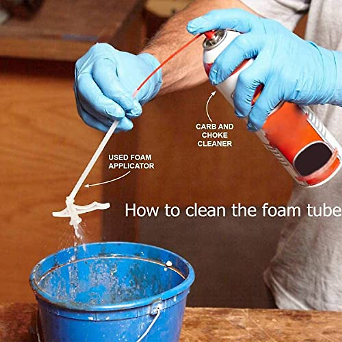 30 Pieces Spray Foam Tubes Nozzle Tips Gap Filling Foam Spray Replacement Tube Trigger and Tube Assembly