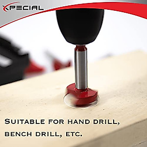 XPECIAL Forstner Bit Set 17 Pcs, 15-40mm Carbide Tipped Drill Bit Set, Wood Working Drilling Bits Sets, Red Anti-Rust and Anti-Corrosion Spray Paint Process