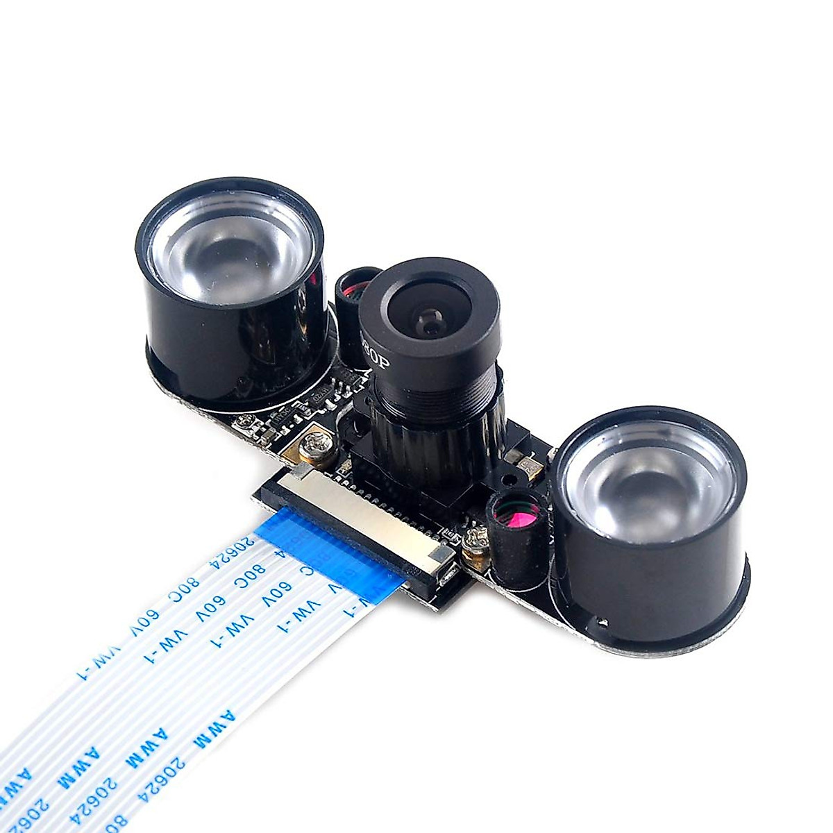 HiLetgo Raspberry Pi Camera 5MP OV5647 Adjustable-Focus Webcam Night Vision Camera Module Video 1080p for Raspberry-pi 2 Raspberry-pi 3 Model B Model B+ with Case