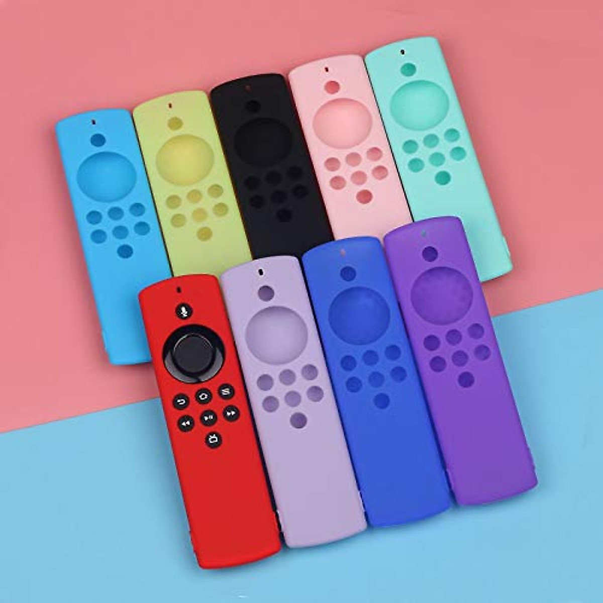 CUCUDAI Silicone Case Forr Amazon Fire TV Stick Lite Remote Control Shockproof Anti-Slip Replacement Protective Cover Case-Pink