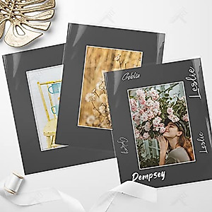 Golden State Art, Pack of 50 8x10 Black Picture Mat Mattes with White Core Bevel Cut for 5x7 Photo + Backing + Bags