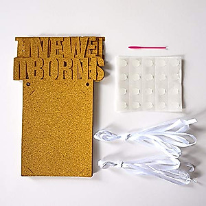 1st Birthday Photo Banner, First Birthday Party Supplies, Baby Photo Decorations from New Born to 12 Months, Gold Glitter First Birthday Bunting-Gold