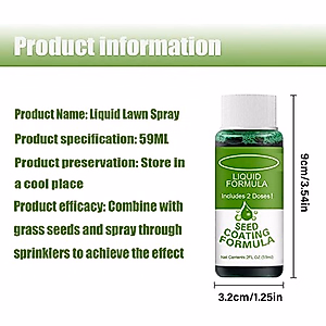 Hippie Green Grass Spray, Liquid Seeding Grass Lawn Green Spray, Cowboy Green Grass Seed Spray, Green Grass & Pest Control Lawn Spray (A)