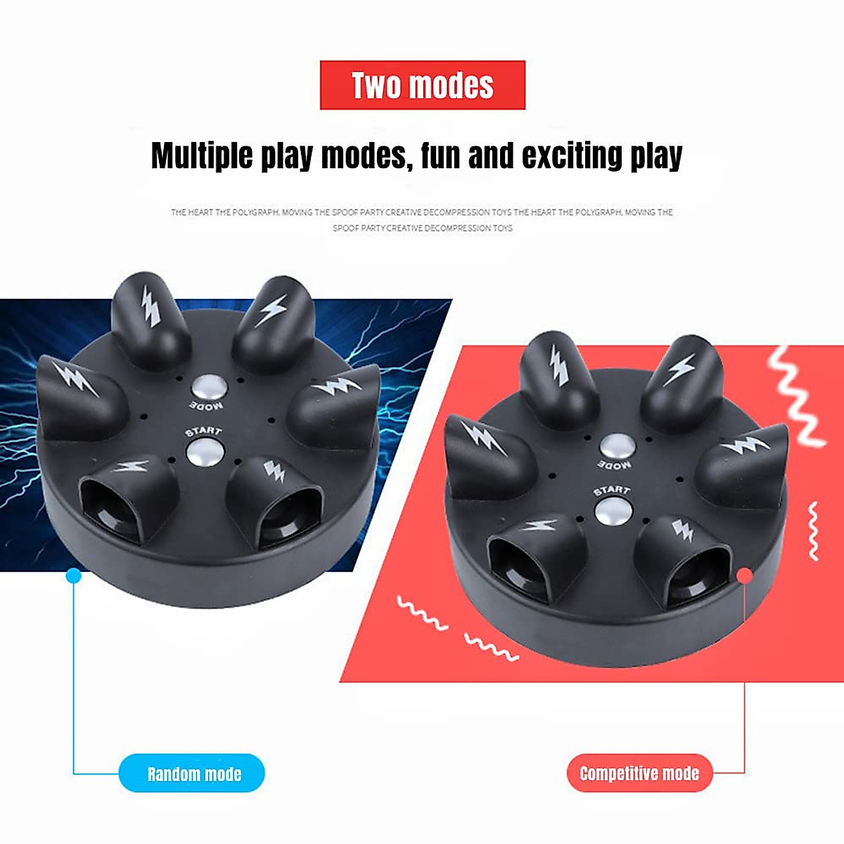 Upgrade Electric Shock Detector Polygraph Micro Roulette Polygraph Test Finger Shock Game Toy Practical Joke Polygraph Game Analyzer Consoles Gifts Interesting Polygraph Game (Finger)