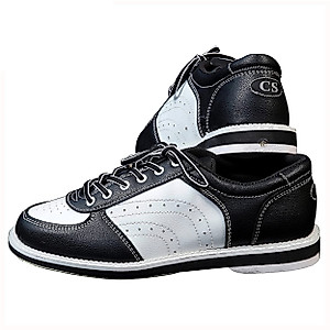 DAMANDO Ladies Bowling Shoes, Bowling Trainers with Sliding Soles Casual Lawn Bowls Shoes for Women,White,8