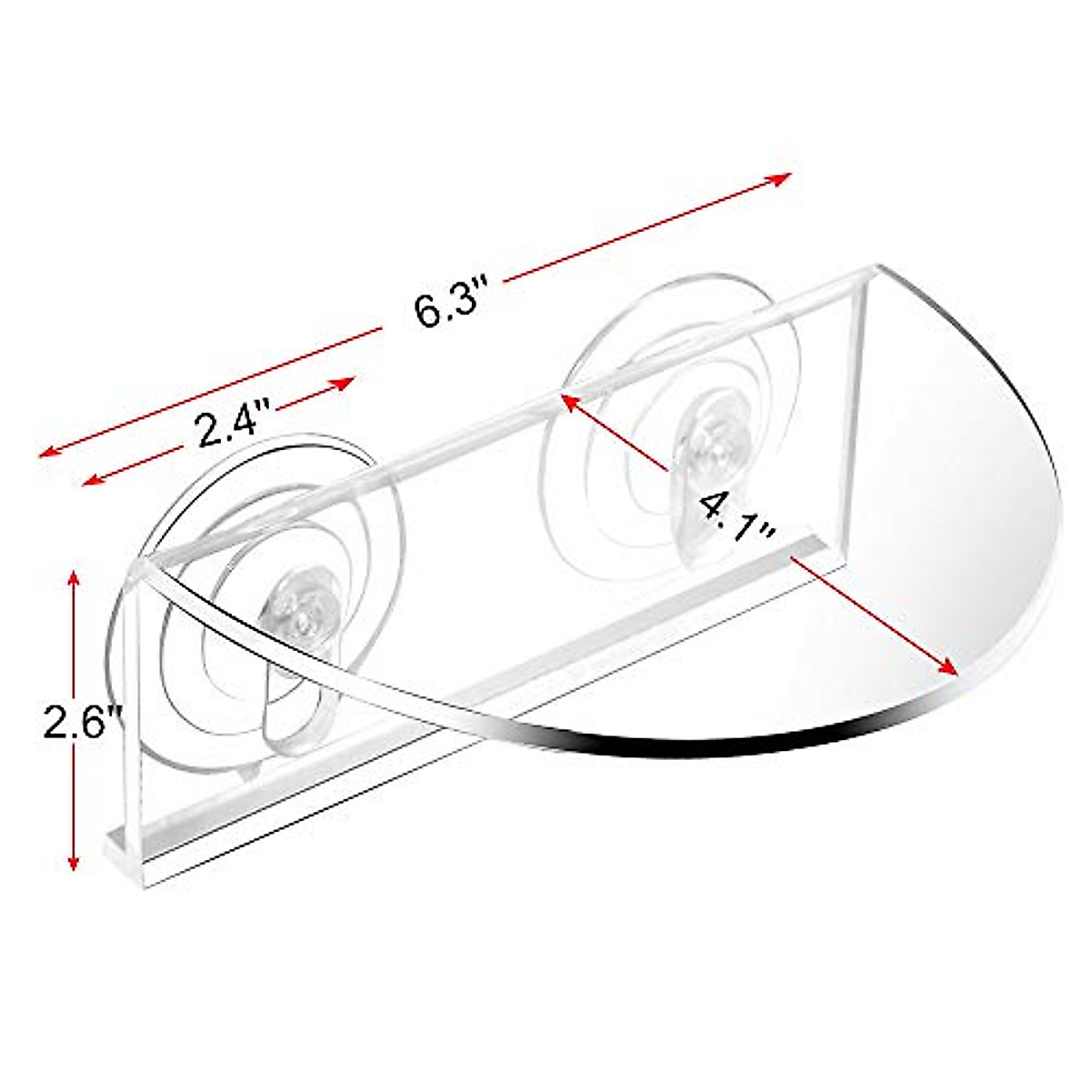 2Pack Aquarium Shelf,Transparent Acrylic Ledge Plants Holder for Substrate and Live Plants,with Strong Suction Cups for Fish Tank Multi-Layer Decorations