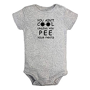 iDzn Pack of 2, You Ain't Cool Unless You Pee Your Pants & I Have Shat Upon My Pantaloons Funny Romper Baby Bodysuit Jumpsuit
