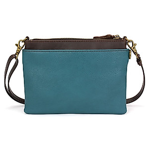 Chala Group Chala Handbags Pomeranian Mini Crossbody Handbag Purse- Convertible Straps, Turquoise