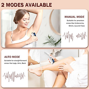 at-Home Hair Removal for Women & Men, Upgraded to 999,999 Flashes Laser Permanent Painless Hair Removal Device for Facial Whole Body