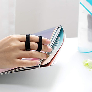 Sumifun Buddy Finger Wraps, Pack of 10 Finger Tapes for Broken, Sprained, Fractured Finger, Finger Straps for Jammed, Swollen, Dislocated Joint (Black)