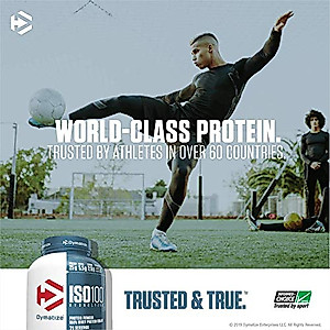 Dymatize ISO 100 Whey Protein Powder with 25g of Hydrolyzed 100% Whey Isolate, Gluten Free, Fast Digesting, 1.6 Pound, Chocolate Peanut Butter, 25.6 Ounce (Pack of 1)