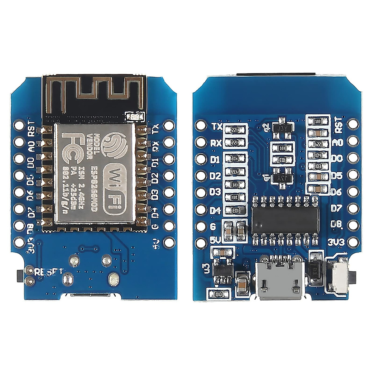 Coliao 10pcs ESP8266 ESP-12F NodeMcu Mini Wireless D1 Module NodeMcu Lua 4M Bytes WLAN WiFi Internet Development Board Compatible with WeMos D1 Mini NodeMcu