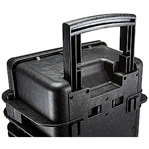 Amazon Basics Large Hard Rolling Camera Case, Solid, Black, 22"L x 14"W x 9.8"H