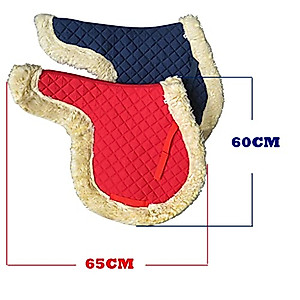 N/A Equestrian Supplies Outdoor Sports Replacement Part Riding Equipment Horse Saddle Pad Performance 65x60cm Fluff Fabric Jumping