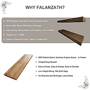 FALANZATH Floating Shelves Wood Set of 2 - Storage Shelf 30 Inch - Rustic Wall Mounted Storage Shelves for Bedroom, Living Room, Bathroom, Kitchen, Office, Farmhouse - Wall Shelf for Kids