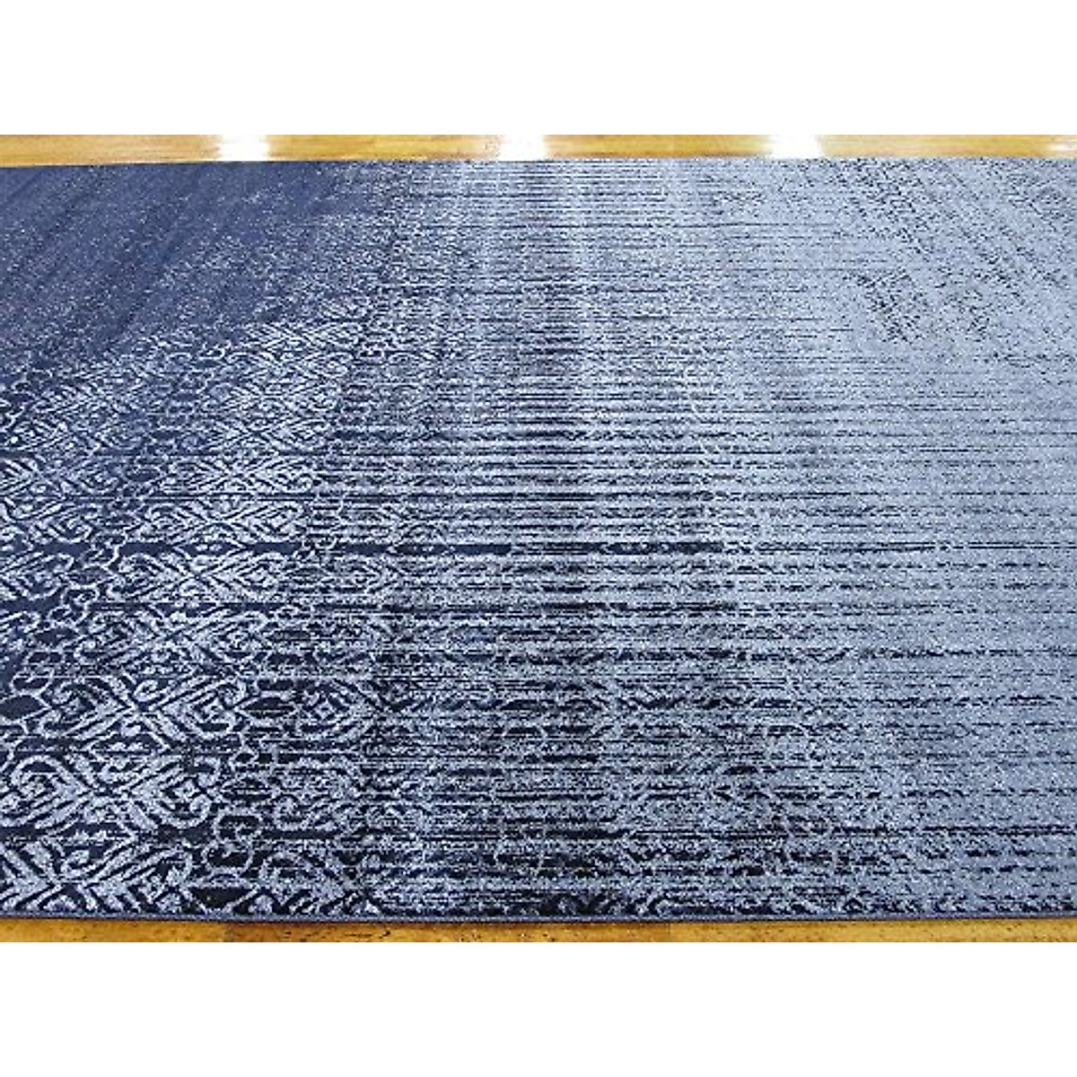 Unique Loom Del Mar Collection Area Rug - Jennifer (10' 6" x 16' 5" Rectangle, Blue/ Navy Blue)