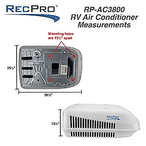 RecPro RV Air Conditioner 15K Non-Ducted | With Heat Pump for Heating or Cooling Option | RV AC Unit | Camper Air Conditioner (White)