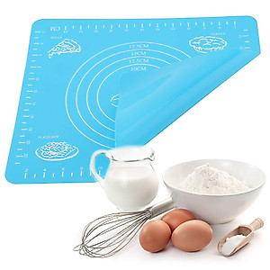 Silicone Baking Mat Non Slip Pastry Mat, Baking Mat 11" x 10'' for Counter, Oven Liner, Pie Crust, Reusable Fondant Mat Extra Thick with Measurement