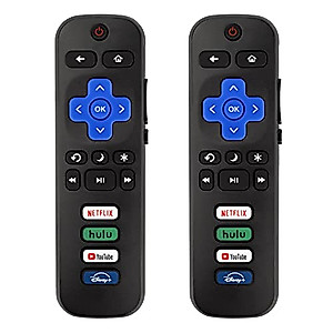 New Universal TV Remote Compatible Only for Rku- TVs Remote,Compatible for TCL Rku-/Hisense Rku-/Onn Rku- TVs (Not for Rku- Stick and Box) (Pack of 2)