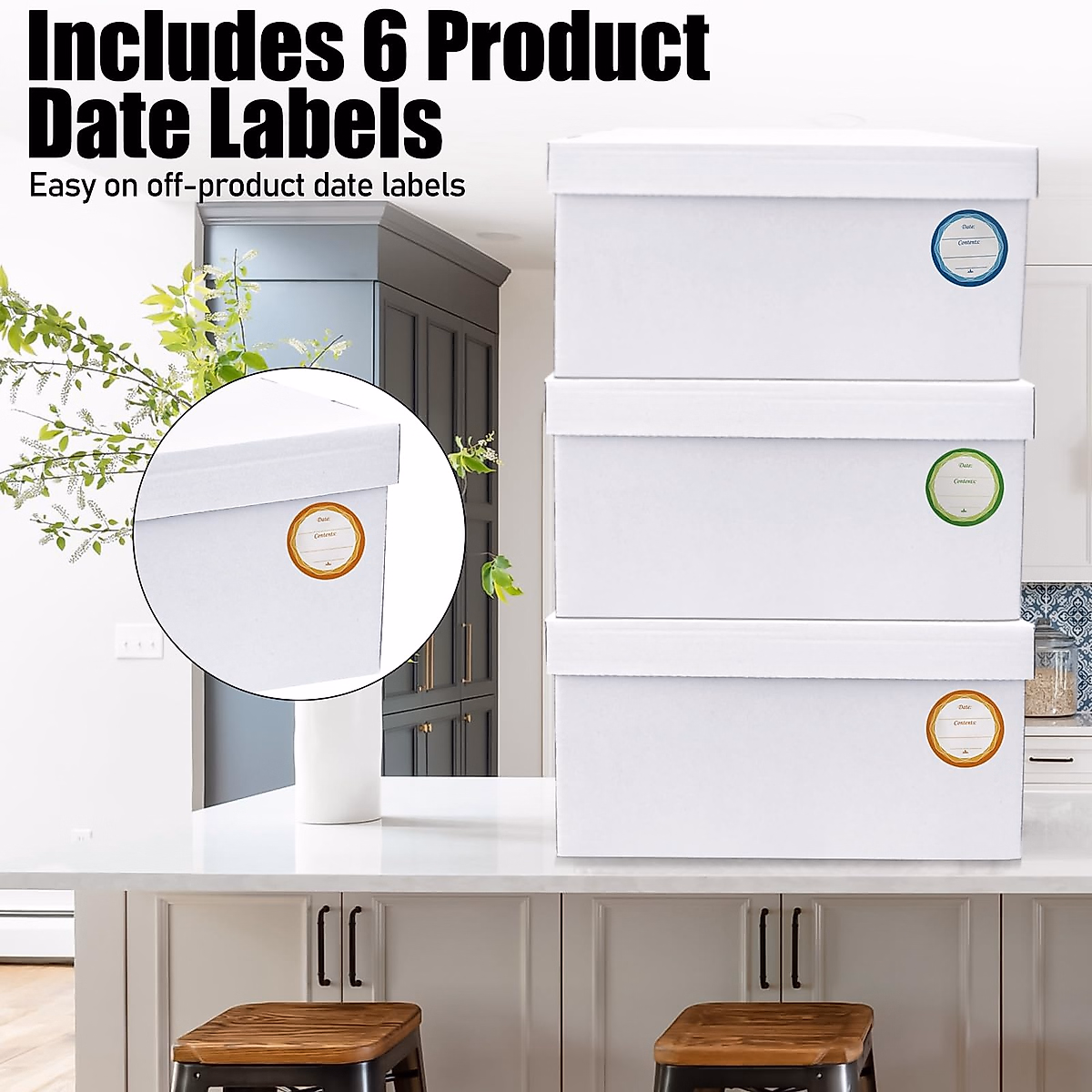 Yamahiko 6 Pieces Mason Jar Storage Box for Quart Size Canning Jars, Cardboard Canning Mason Jar Storage Boxes Organizer Holder Container for 32 oz Mason Jar Stacking Packing Moving, White