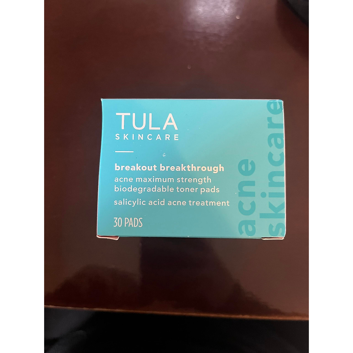 TULA Skin Care Breakout Breakthrough - Acne Maximum Strength Biodegradable Toner Pads, Non-Alcohol, Acne & Blemish Fighting, Soothes & Brightens Marks, 30 Pads