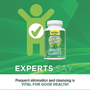 Natural Balance Ultra Colon Clenz | Herbal Colon Cleanse & Detox Supplement | Gentle & Dependable Overnight Formula | 120 Vegetarian Capsules