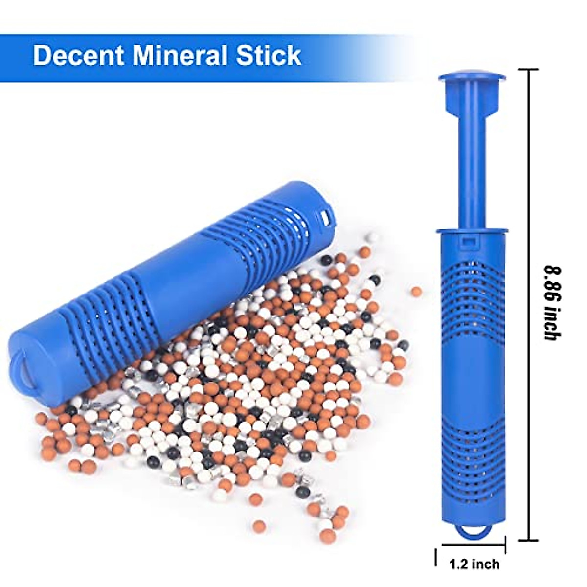 Sohalejr 2 Pcs Spa Mineral Stick Blue Cartridge Hot Tub Supplies and Accessories for 500 Gallon Hot tub