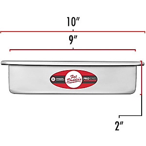 Fat Daddios Sheet Cake Pan, 9 x 13 x 2 Inch, Anodized Aluminum with a Lumintrail Measuring Spoon Set