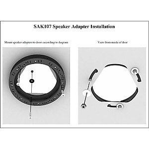 6 1/2" 6.5" Front Or Rear Door Speaker Adapter Spacer Rings Fits 2008-2015 Mitsubishi Lancer & 2007-2016 Outlander - SAK107_55-1 Pair